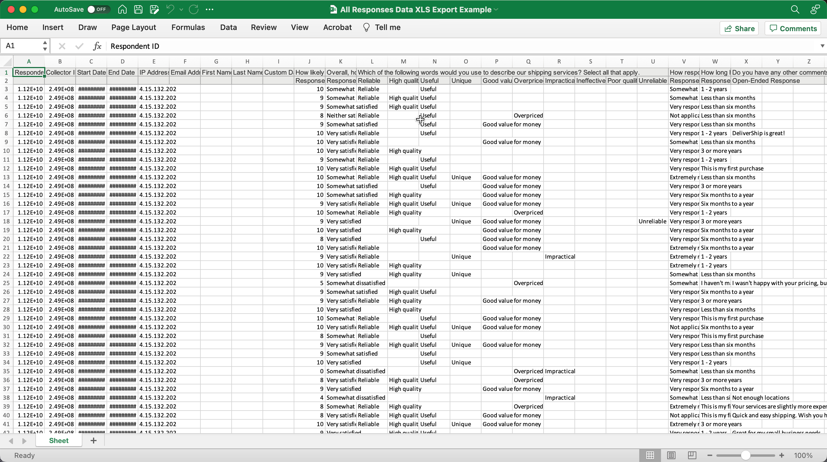 Export Examples SurveyMonkey Help