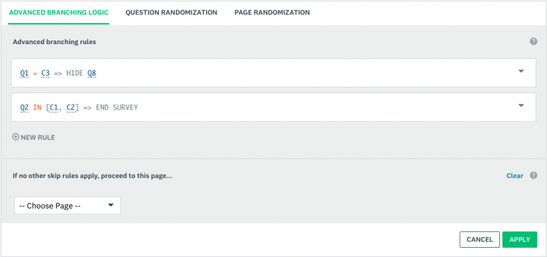 Advanced Branching | SurveyMonkey Help