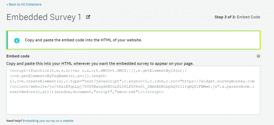 Add a pop up survey on your website | SurveyMonkey