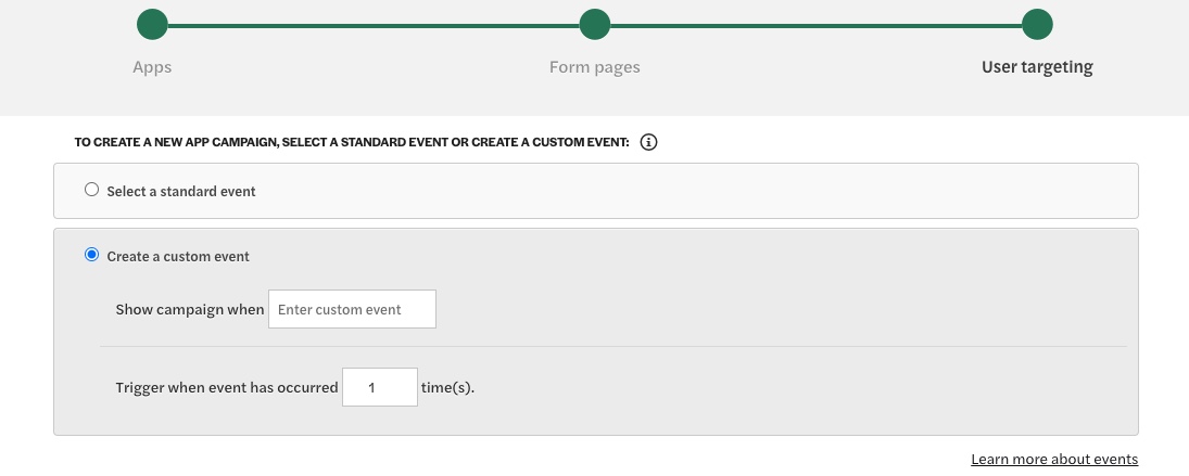 Event Targeting for App Campaigns | GetFeedback Help