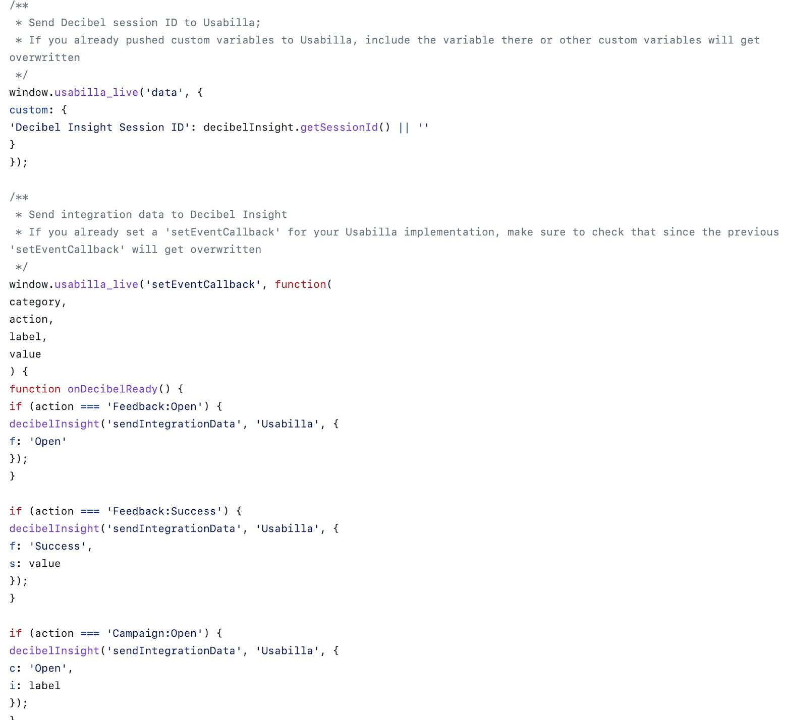 Decibel Insight Integration | GetFeedback Help