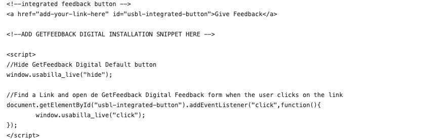 Adding GetFeedback into an Existing Site Menu | GetFeedback Help