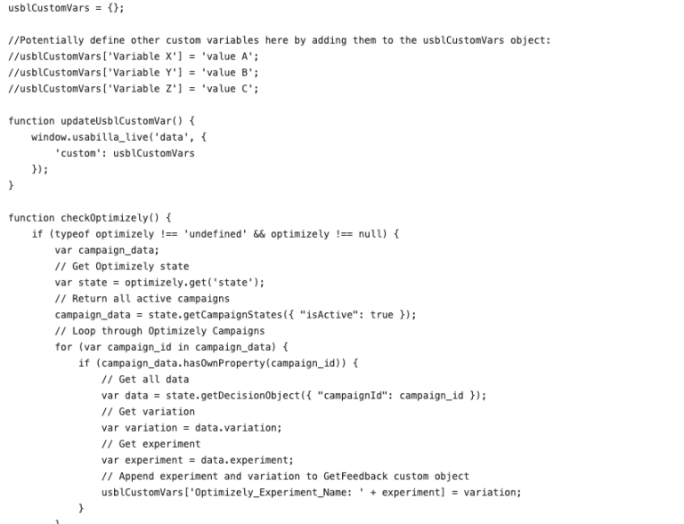 Optimizely X Integration | GetFeedback Help