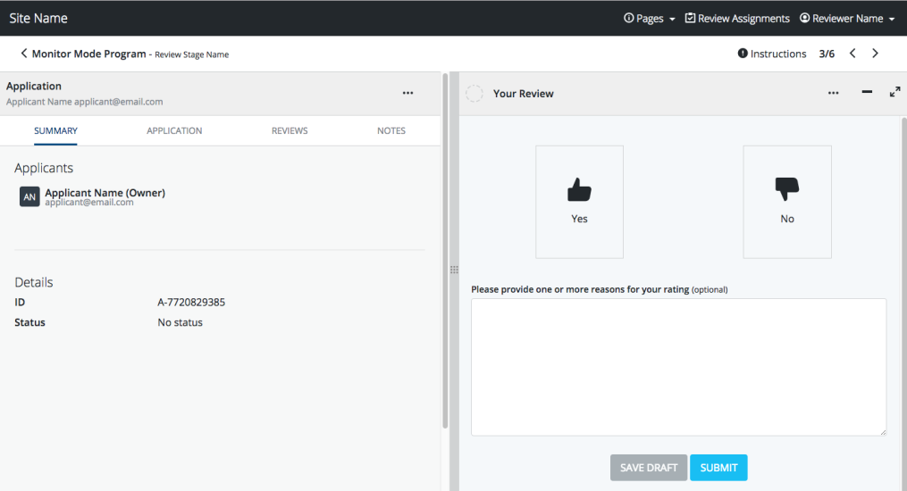 Understanding the Reviewer Portal | Apply Help