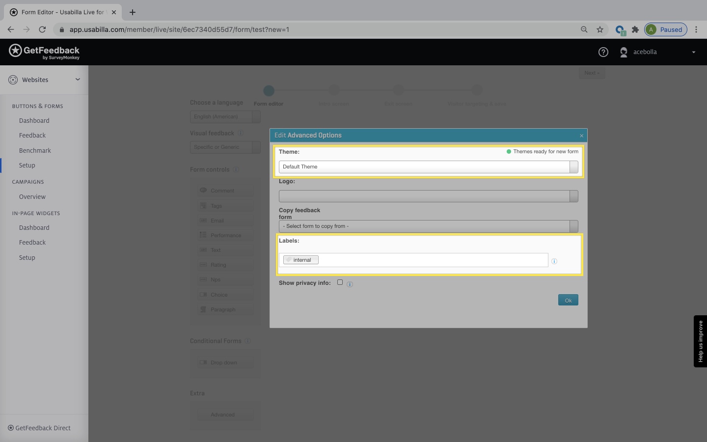 Custom Forms | GetFeedback Help