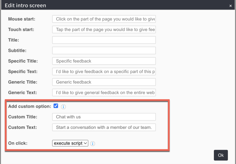 Adding Chat to Your Feedback Button | GetFeedback Help