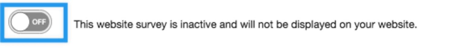 Turning a Survey On or Off | GetFeedback Help