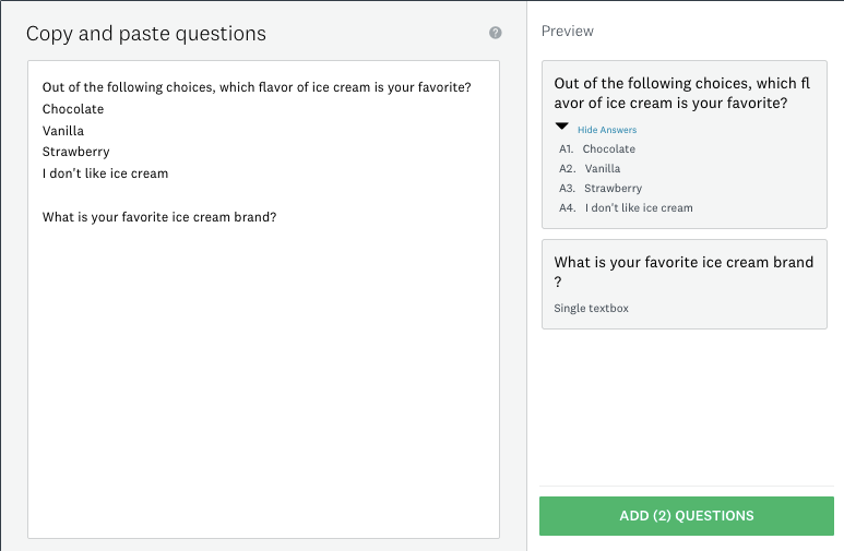 Copying & Pasting Questions | SurveyMonkey Help