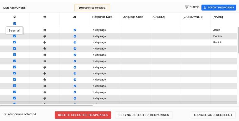 Deleting Responses | GetFeedback Help