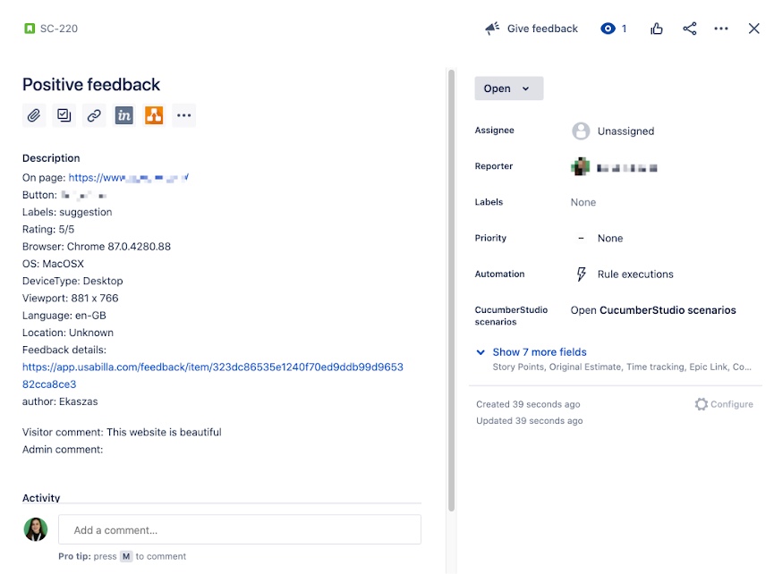 Jira Integration | GetFeedback Help