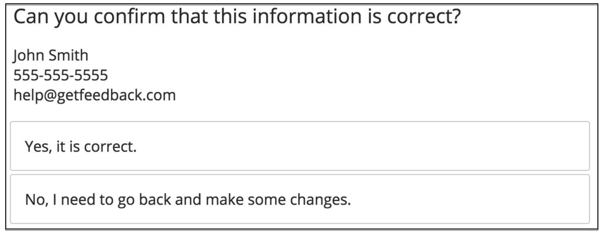 Question and Answer Piping | GetFeedback Help