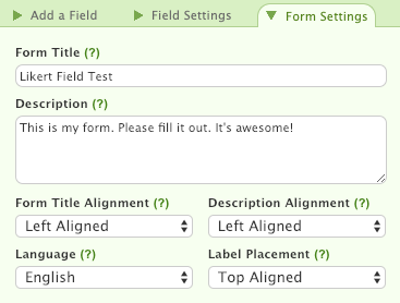 Form Settings | Wufoo Help
