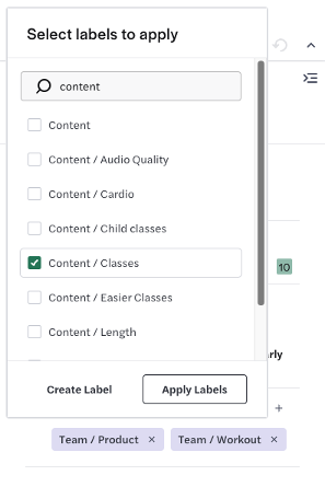 Using Labels in Workspaces | GetFeedback Help