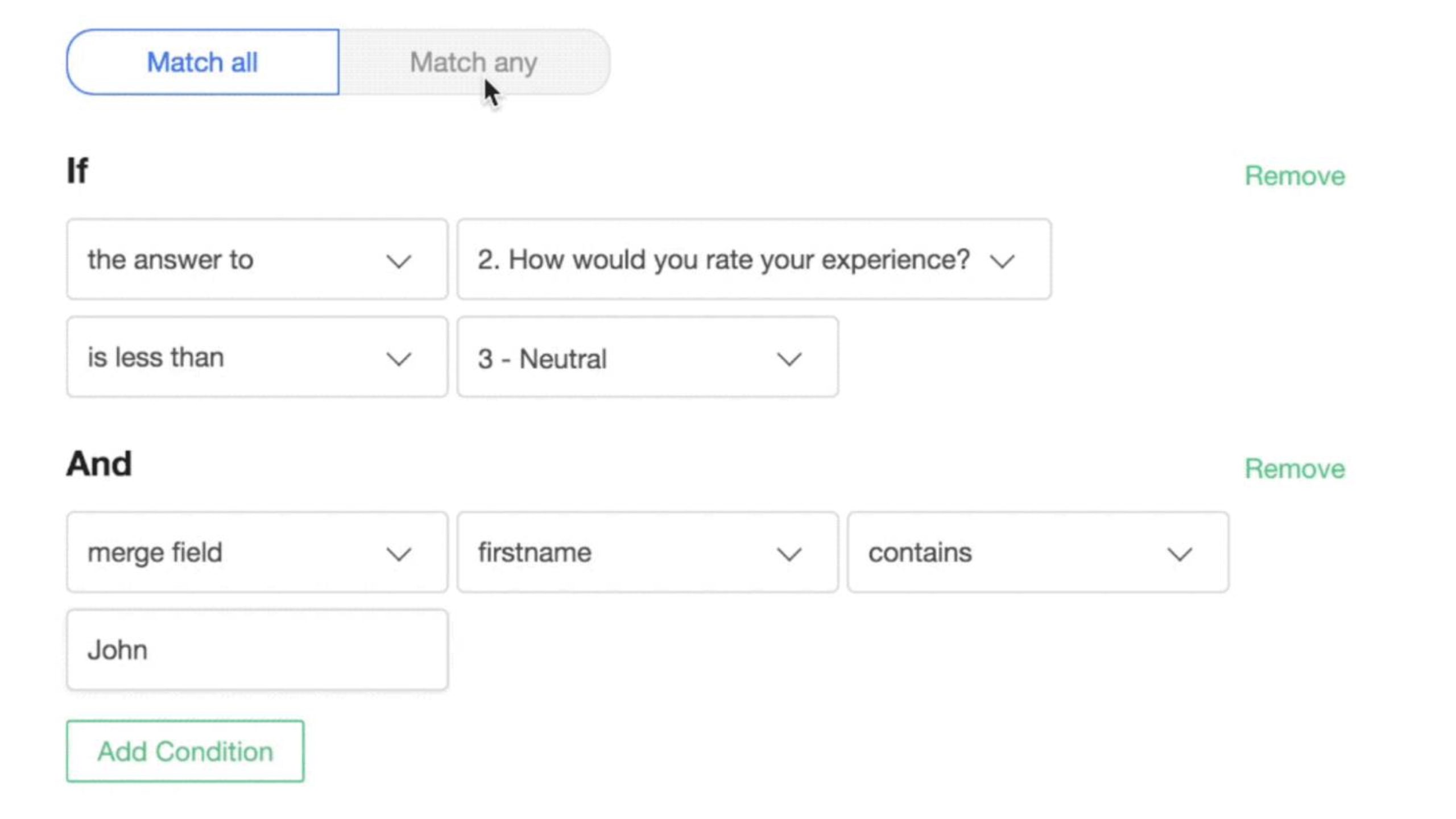 Custom Email Notifications and Conditions | GetFeedback Help
