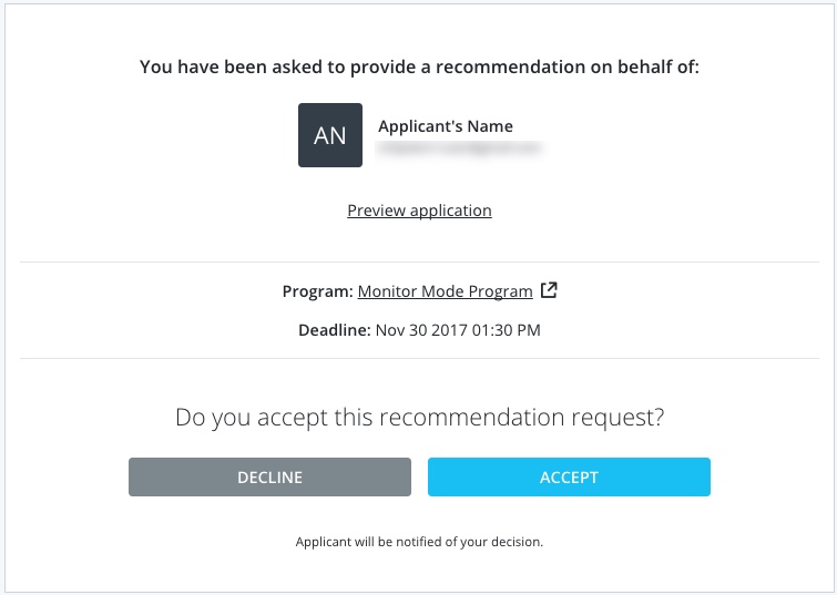 Get a Recommendation Task | Apply Help