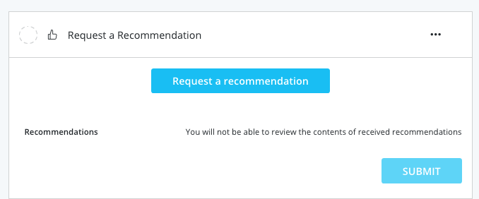 Get a Recommendation Task | Apply Help