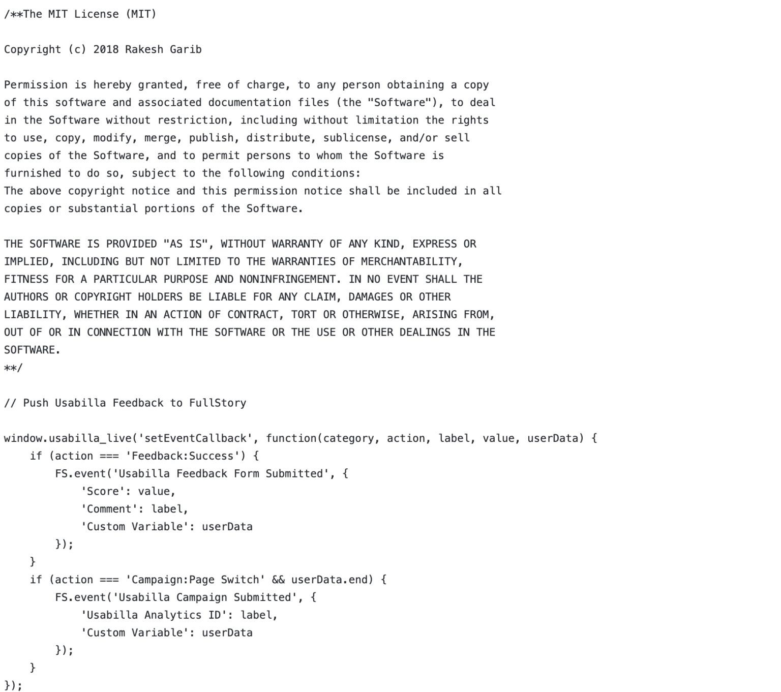 FullStory Integration | GetFeedback Help