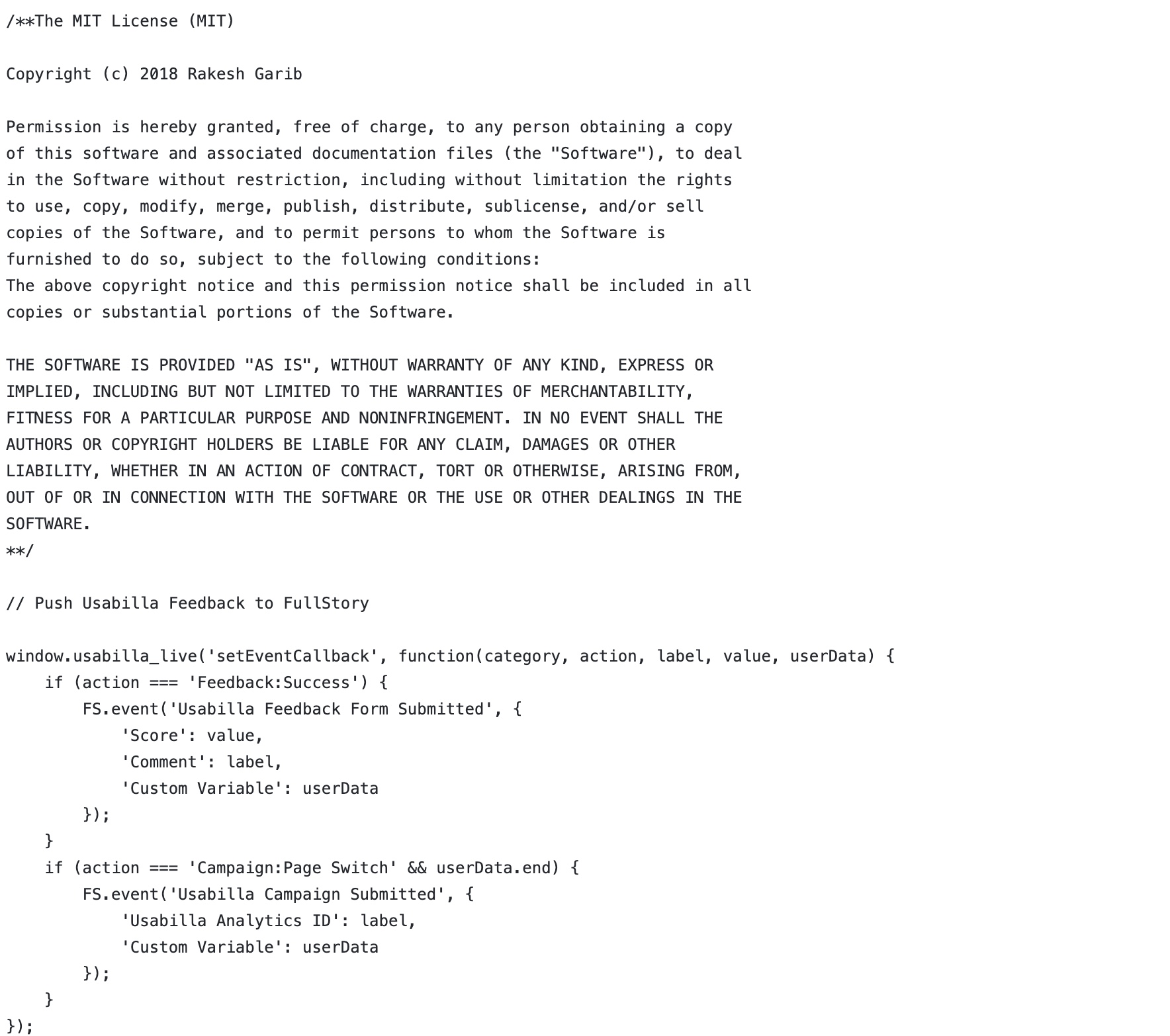 FullStory Integration | GetFeedback Help