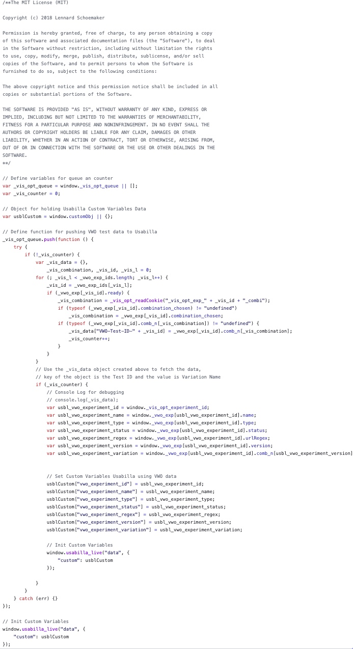VWO Integration | GetFeedback Help