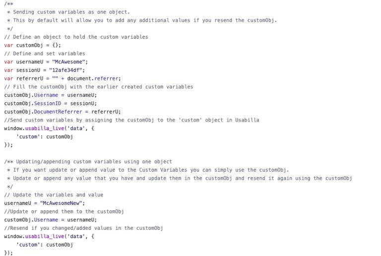 Custom Variables | GetFeedback Help