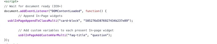 In-Page Widgets | GetFeedback Help