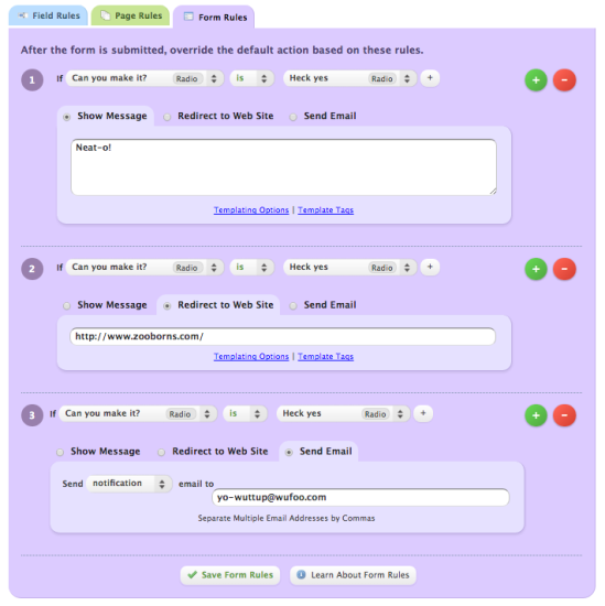 Form Rules | Wufoo Help