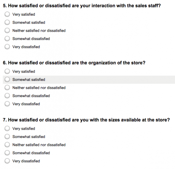 4 Tips For Writing Matrix Questions With Examples | SurveyMonkey