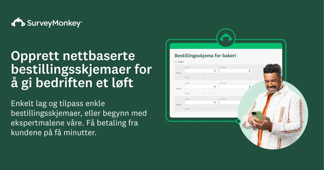 Opprettingsverktøy for nettbaserte bestillingsskjemaer | SurveyMonkey