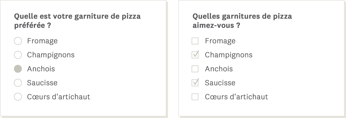 Tout sur les questions à choix multiple | SurveyMonkey