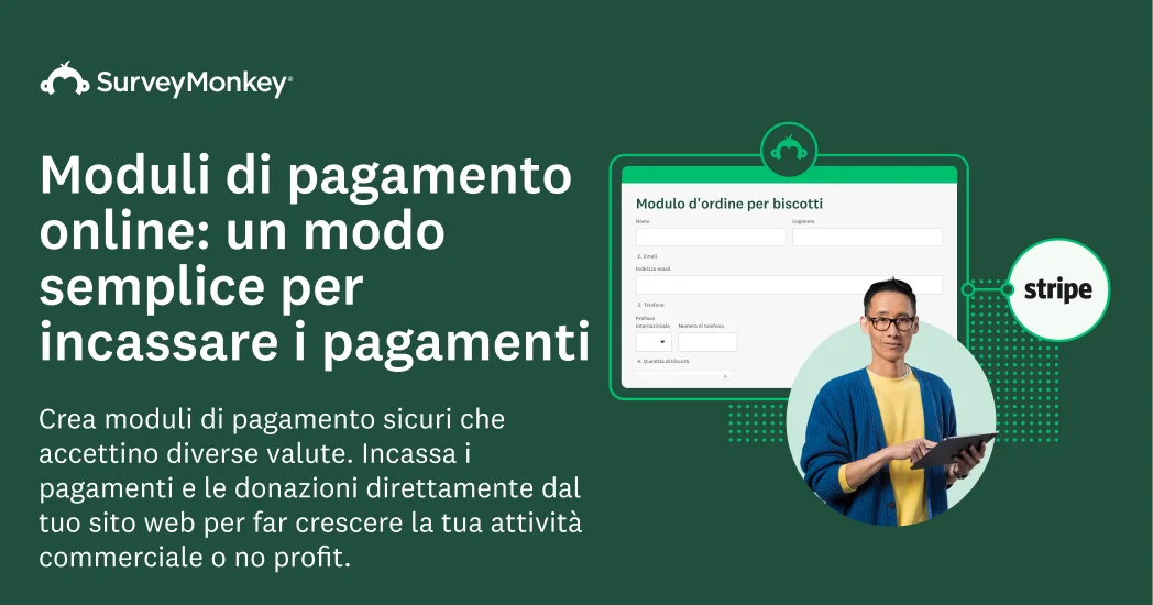 Generatore di moduli di pagamento online | SurveyMonkey