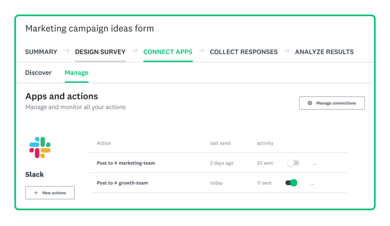 Connect: SurveyMonkey hub of native business apps