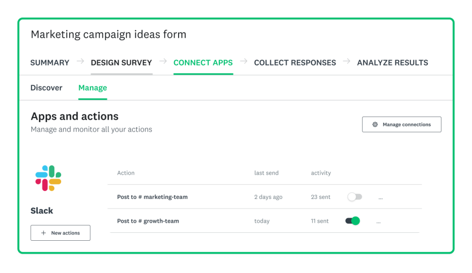 Connect: SurveyMonkey hub of native business apps Connect: SurveyMonkey hub of native business apps