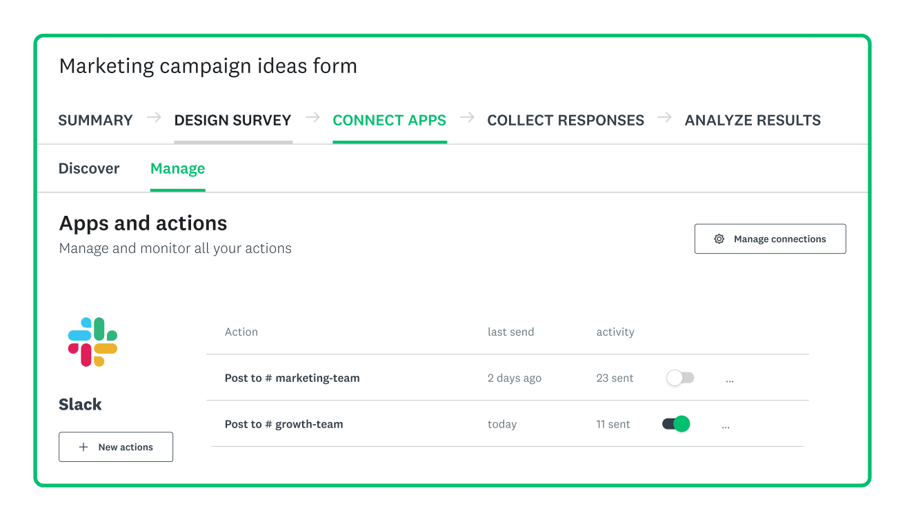 Connect: SurveyMonkey hub of native business apps