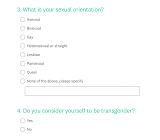Gender Identity/sexual Orientation Questions | SurveyMonkey